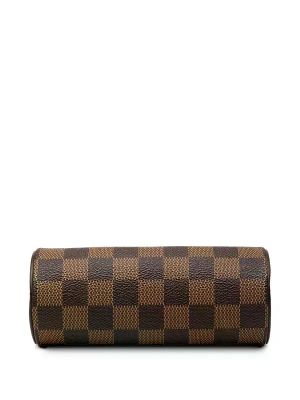LOUIS VUITTON Damier Ebene Papillon Pochette Handbag - Brown