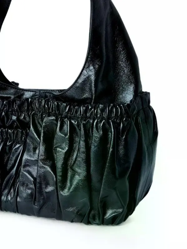 Marni Gathered Leather Tote Bag