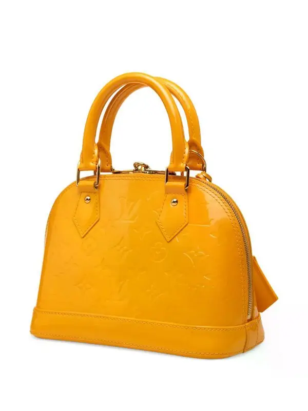 LOUIS VUITTON Monogram Vernis Alma Bb Satchel - Yellow