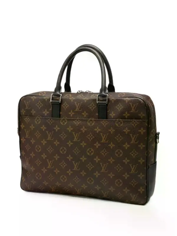 LOUIS VUITTON 2009 Monogram Macassar Soft Briefcase Business Bag