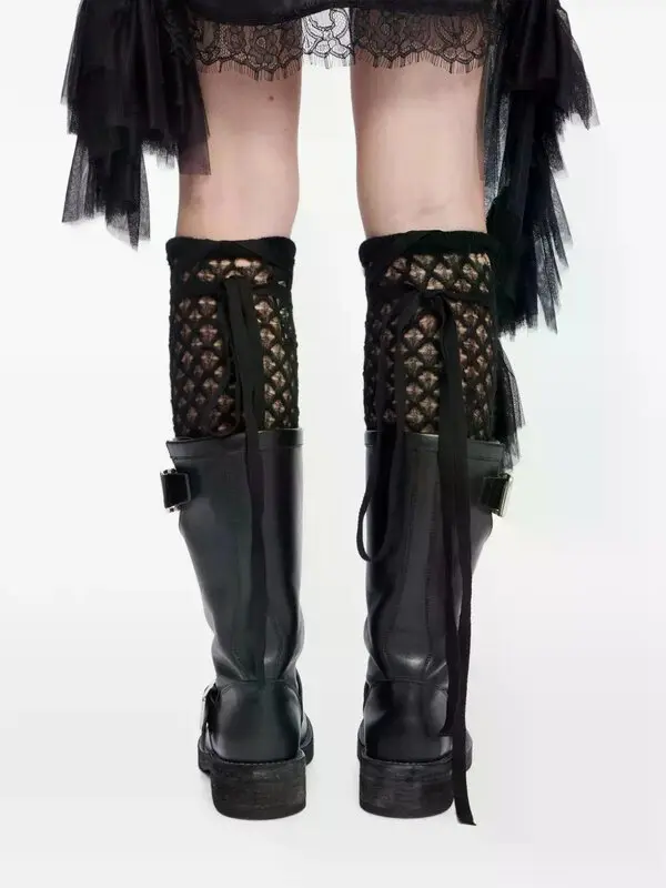 ANN DEMEULEMEESTER Ajoure-knit Leg Warmers With Tie Detail