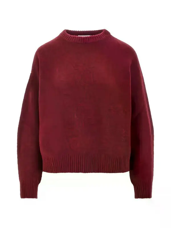 Max Mara Alpaca And Wool-blend Sweater Bordeaux - Red