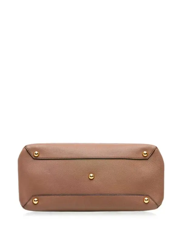 Burberry Leather And House Check Banner Satchel