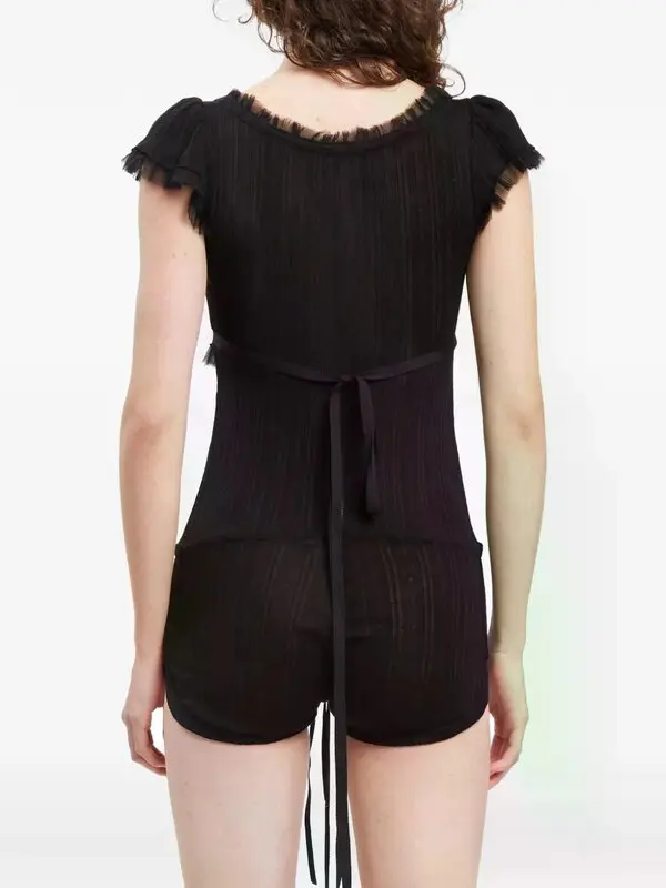 ANN DEMEULEMEESTER Eila Ruffled Jacquard-jersey Playsuit