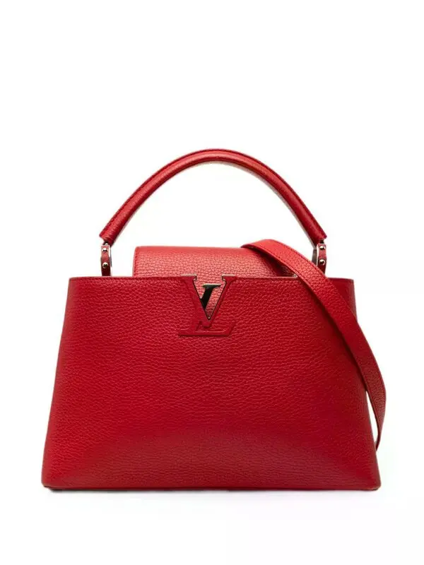 LOUIS VUITTON 2016 Taurillon Capucines Mm Satchel