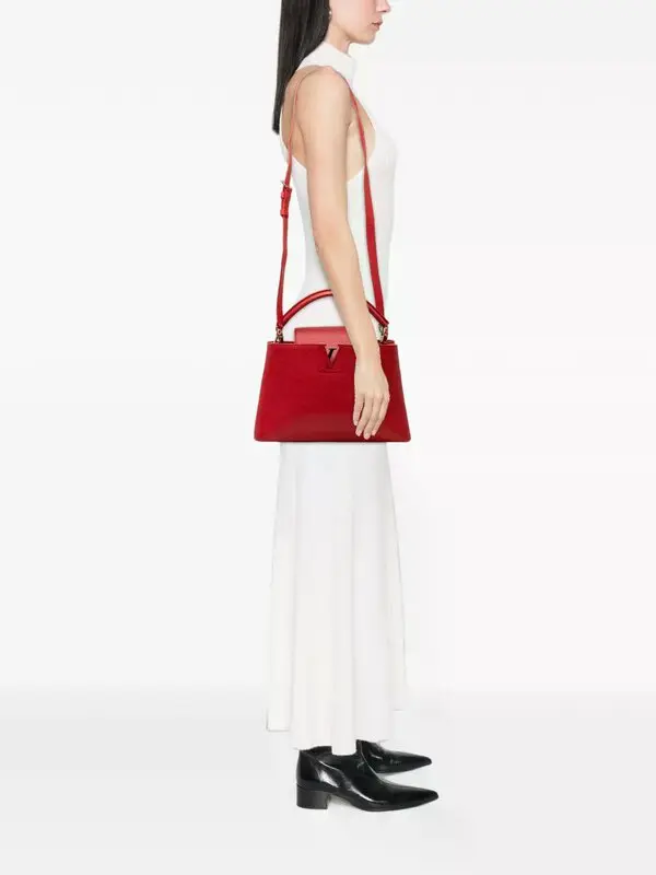 LOUIS VUITTON 2016 Taurillon Capucines Mm Satchel