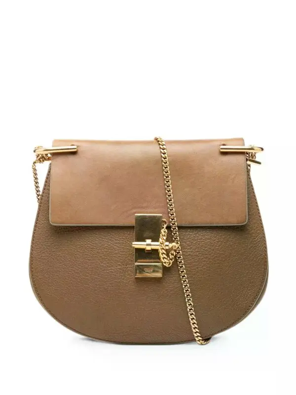 Chloé Drew Small Leather Crossbody Bag - Brown