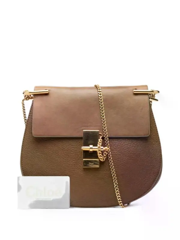 Chloé Drew Small Leather Crossbody Bag - Brown