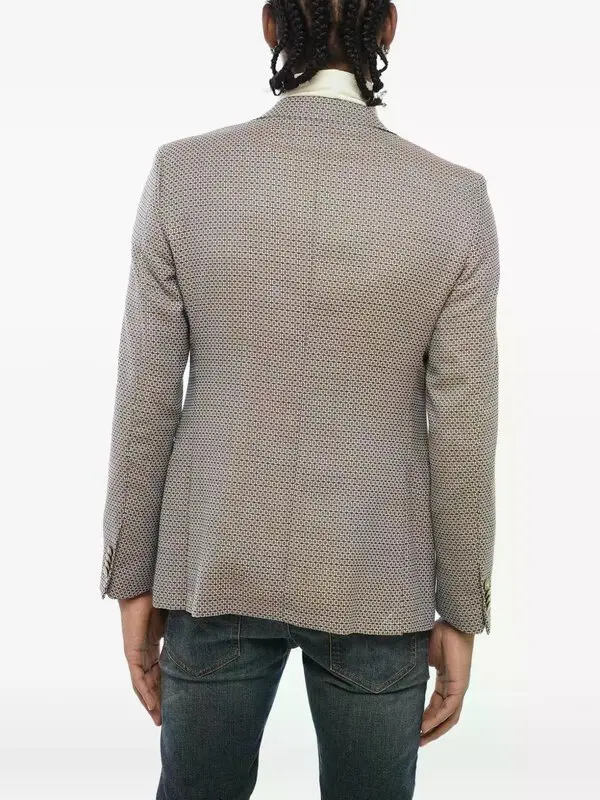 Corneliani Geometric-pattern Single-breasted Blazer