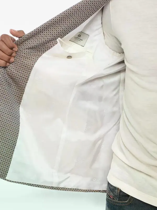 Corneliani Geometric-pattern Single-breasted Blazer