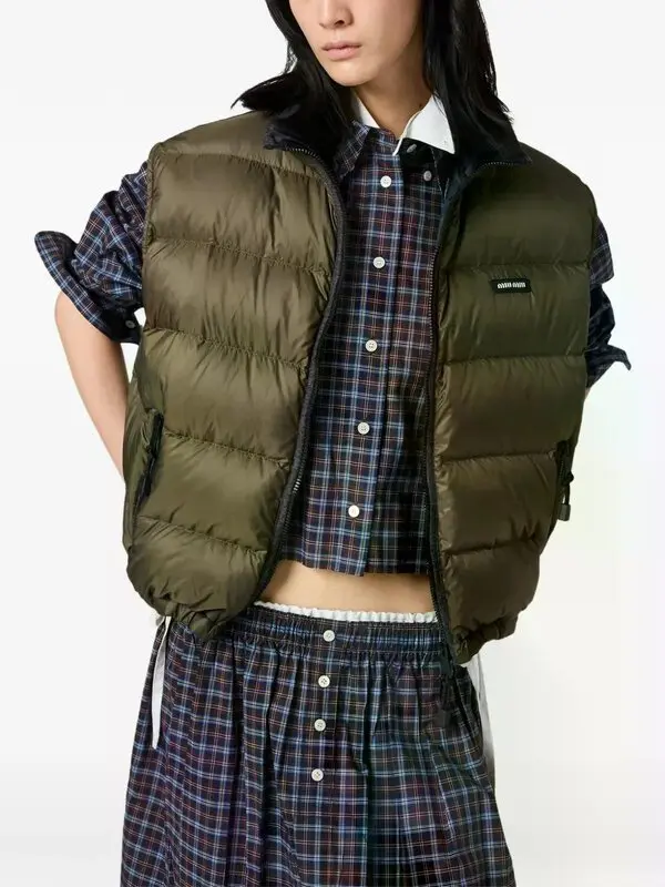 Miu Miu Padded Light Pongé Vest