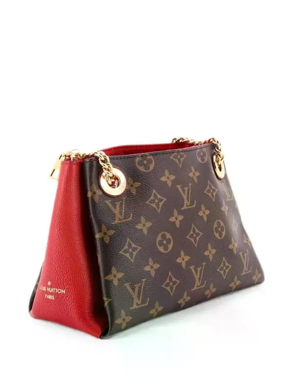 LOUIS VUITTON Monogram Canvas Leather Shoulder Bag - Red