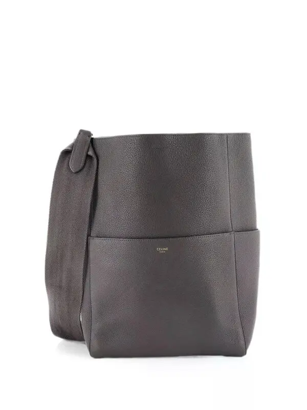 Celine Sangle Seau Bag Calfskin Large Shoulder Bag - Grey