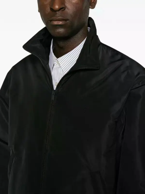 Saint Laurent Zip-up Jacket With Logo Embroidery