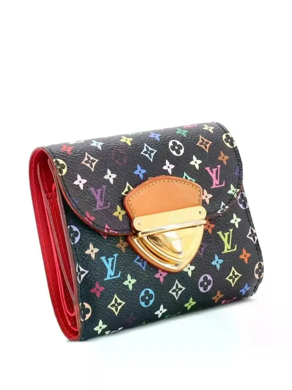 LOUIS VUITTON Joey Wallet Monogram Multicolor Small Wallets - Black
