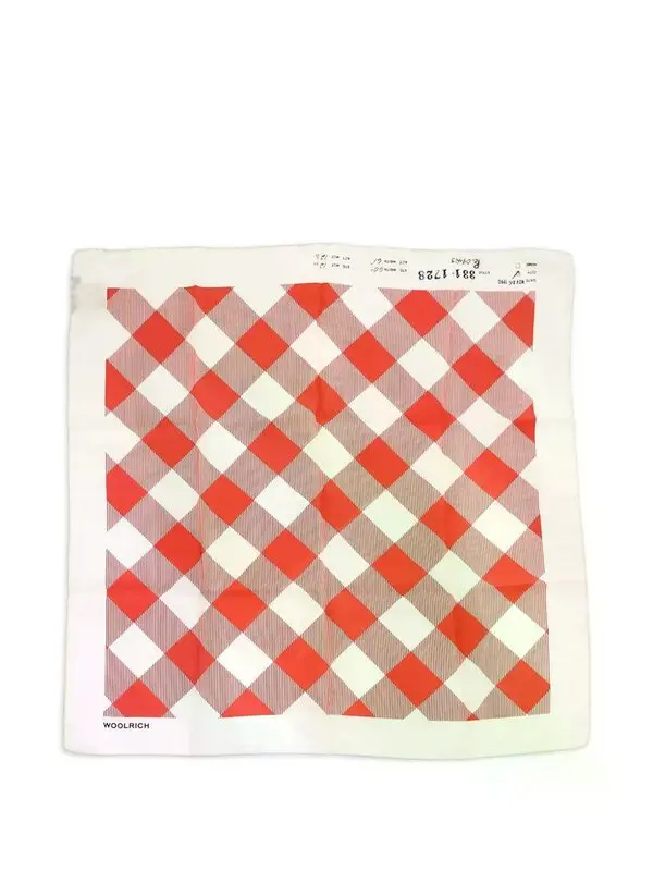 Woolrich Buffalo Check Silk Scarf - Red