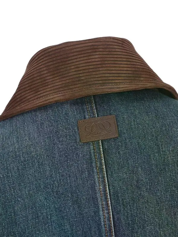 Loewe Short Parka In Denim