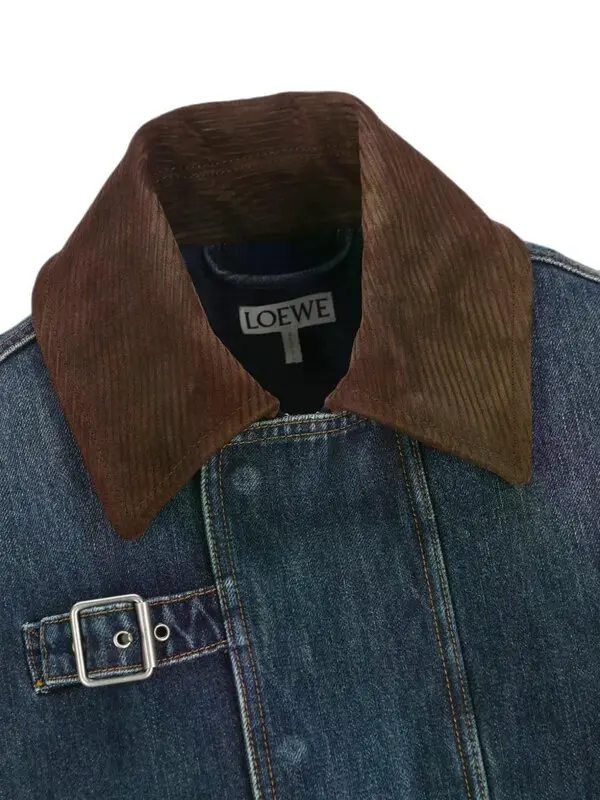 Loewe Short Parka In Denim