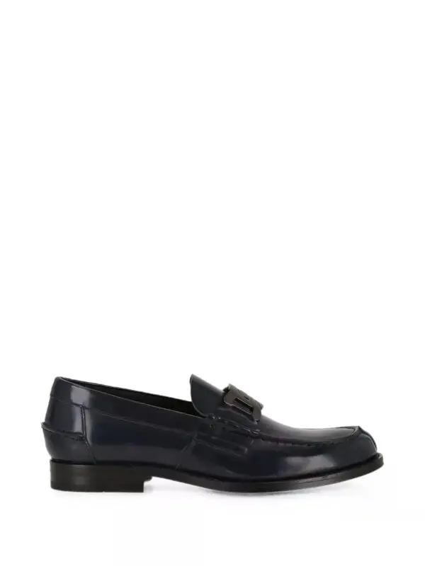 TOD'S Leather Loafers With Chain Link Detail
