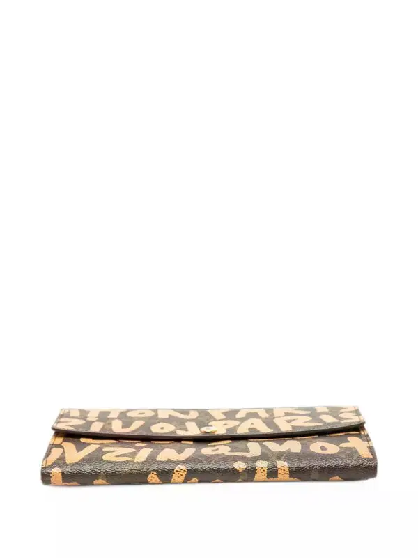 LOUIS VUITTON 2001 Stephen Sprouse Monogram Graffiti Porte Monnaie Credit Long Wallets