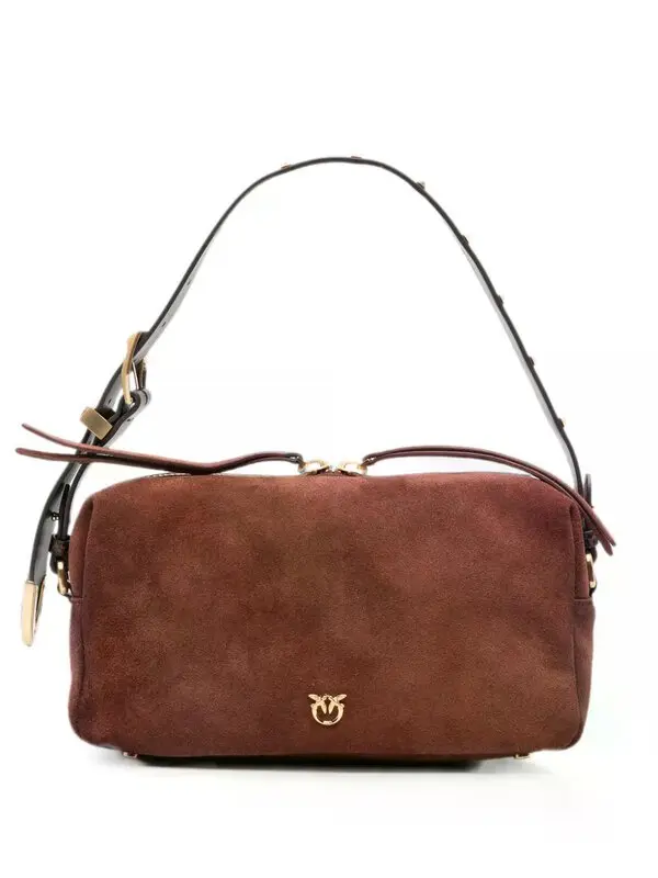 Pinko Studded Leather-strap Shoulder Bag - Brown
