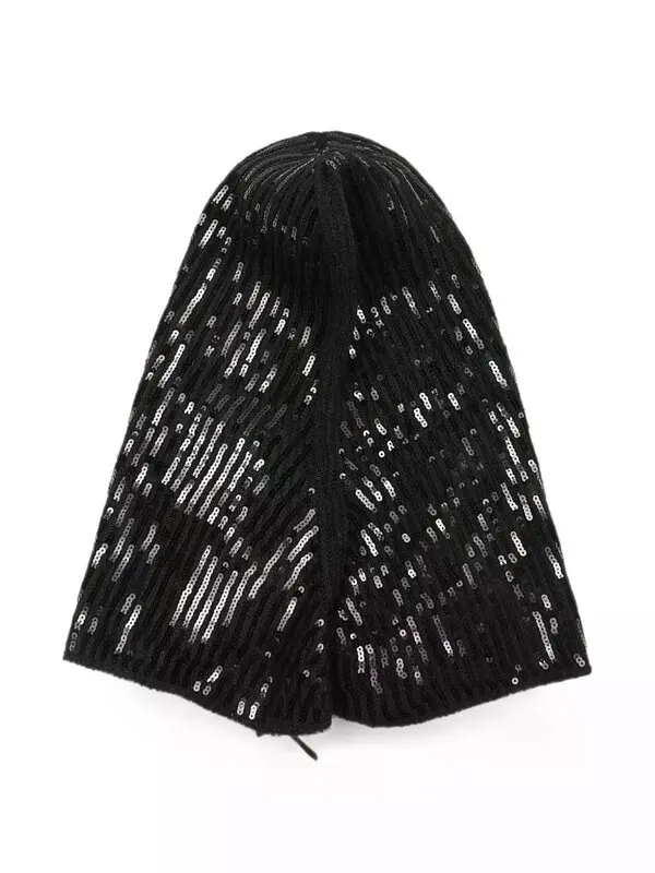 Pinko Sequin-embellished Ribbed Balaclava
