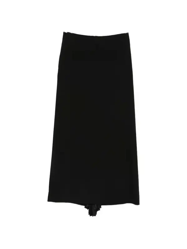 JIL SANDER Maxi Skirt With Pleated Insert - Black