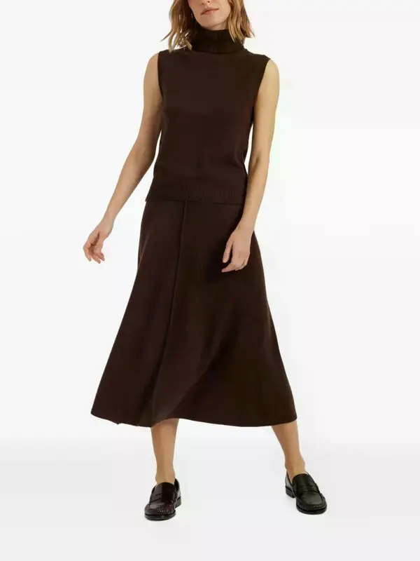Chinti & Parker Seam-detail A-line Midi Skirt