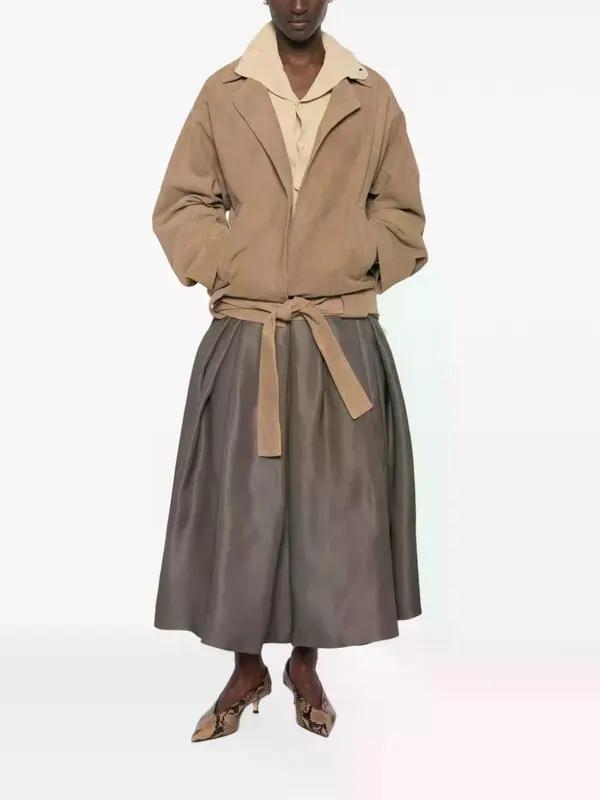 Khaite Belted Suede Jacket