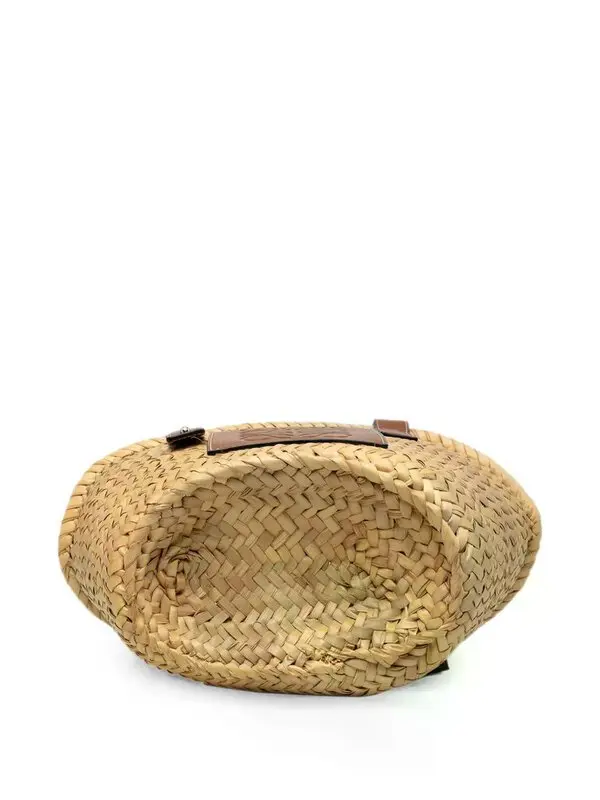 Loewe 2018 Small Raffia Anagram Basket Tote Bag