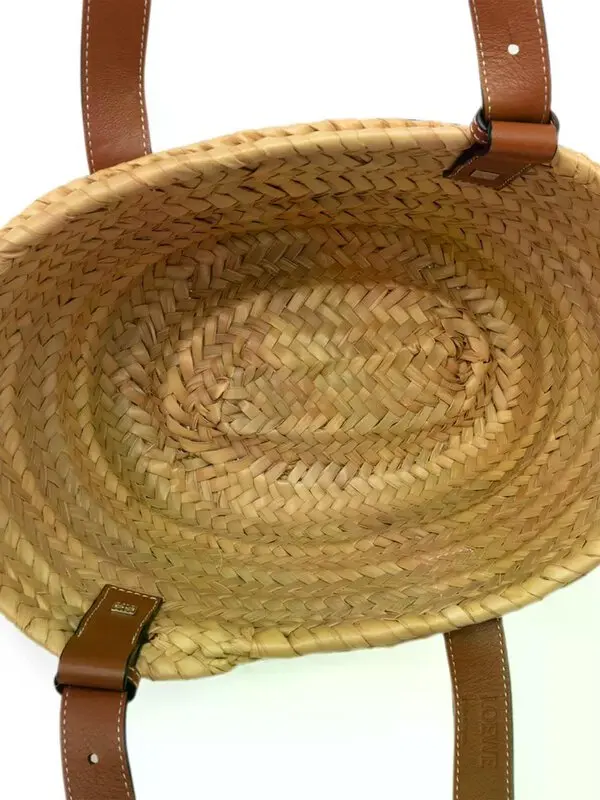 Loewe 2018 Small Raffia Anagram Basket Tote Bag
