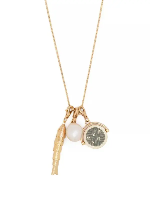 Tory Burch Statement-pendant Chain Necklace - Gold