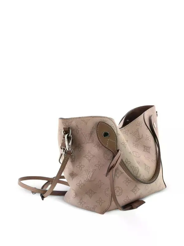 LOUIS VUITTON Hina Handbag Mahina Leather Pm Shoulder Bag - Grey