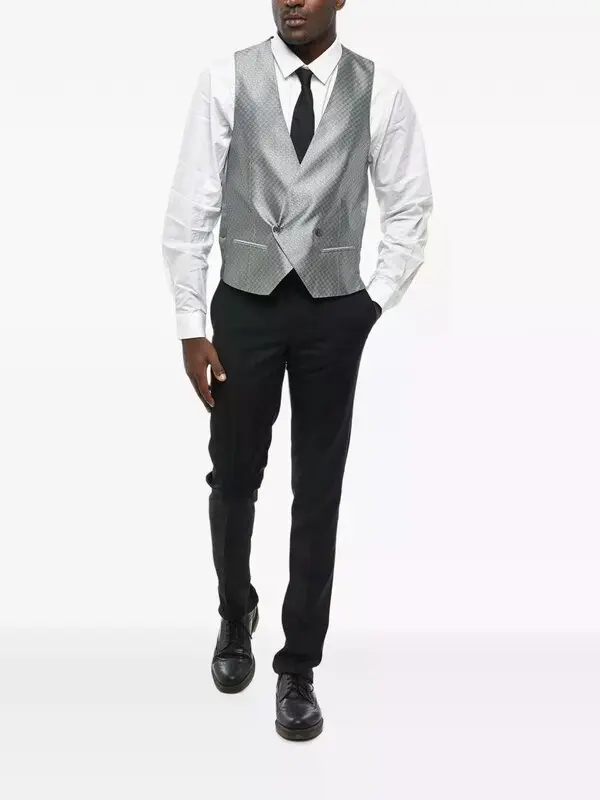 Corneliani Jacquard Double-breasted Waistcoat