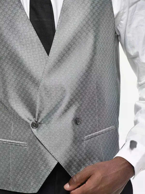 Corneliani Jacquard Double-breasted Waistcoat
