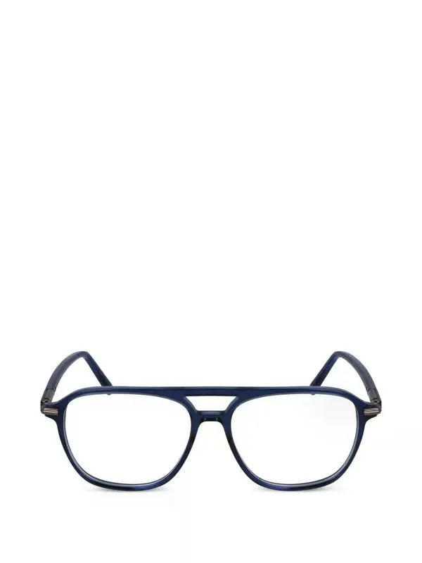 FERRAGAMO Square Full-rim Glasses - Blue