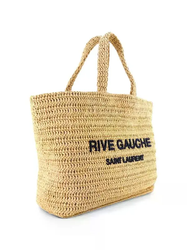 Saint Laurent Rive Gauche Supple Raffia Tote Bag