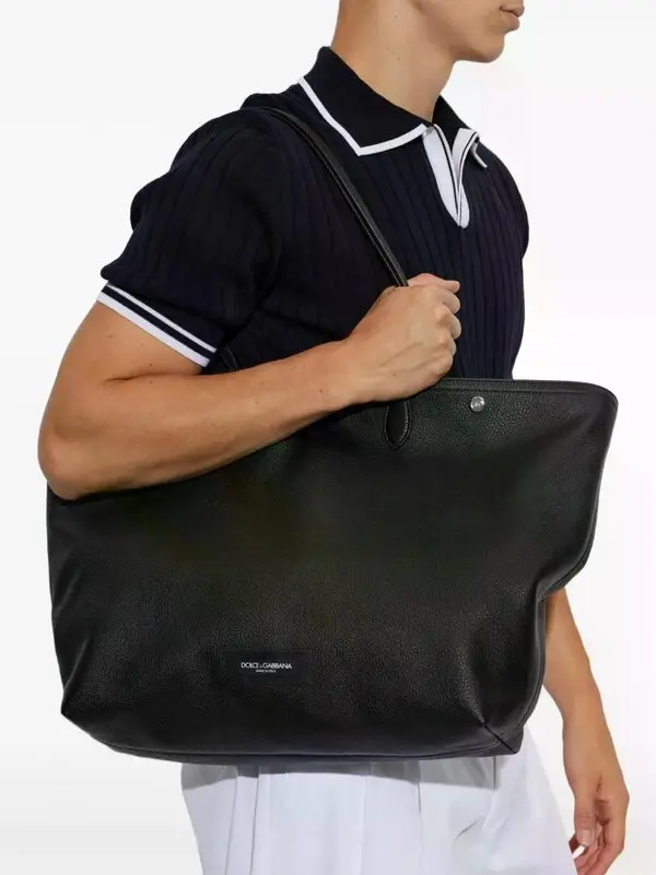 Dolce & Gabbana Essenza Grained Leather Shoulder Bag