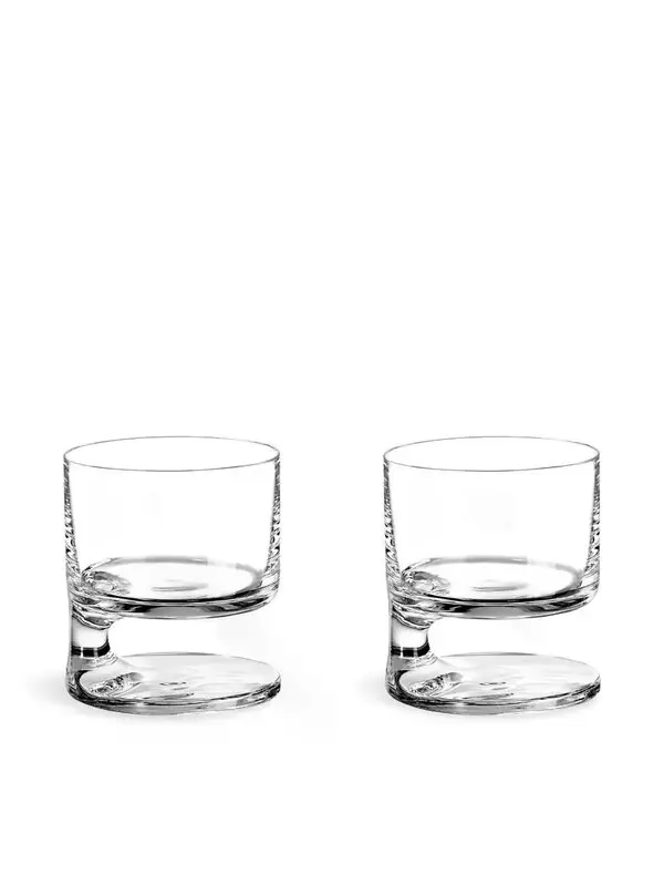ARNOLFO DI CAMBIO Smoke Asymmetrical Tumbler Glasses - Neutrals