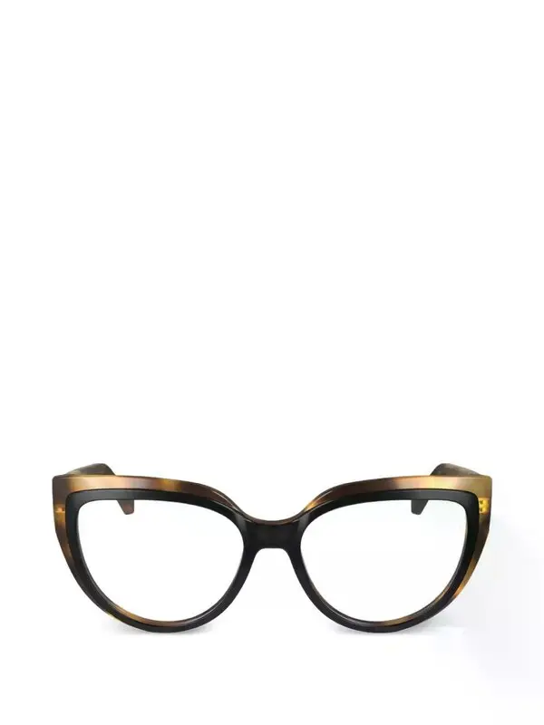 FERRAGAMO Cat-eye Tortoiseshell-effect Glasses - Brown