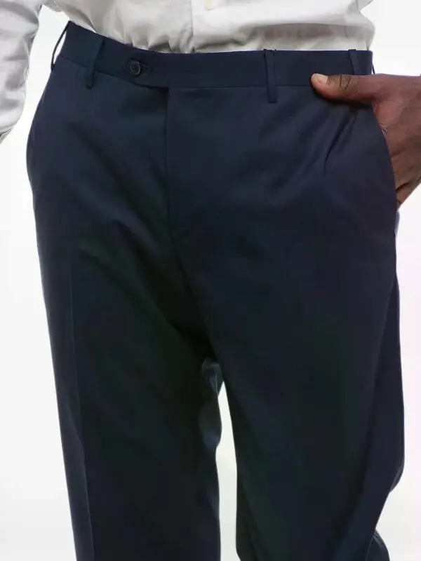 Corneliani Pressed-crease Virgin-wool Trousers