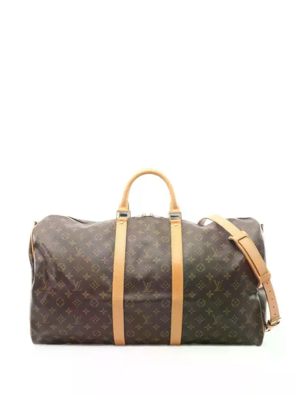 LOUIS VUITTON 2001 55 Keepall Bandoulière Monogram Canvas Holdall