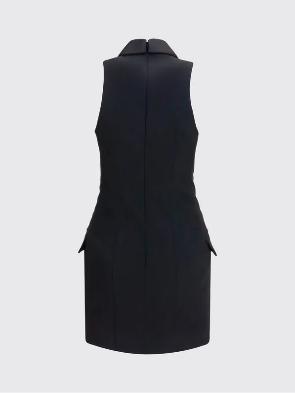 Balmain Sleeveless Belted Tuxedo Dress
