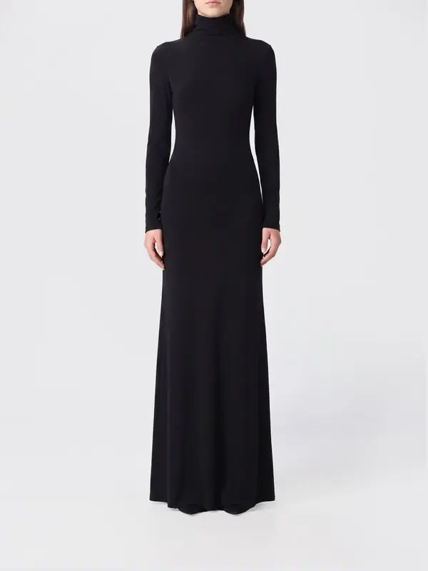 TOM FORD Long Sleeve High Neck Maxi Dress