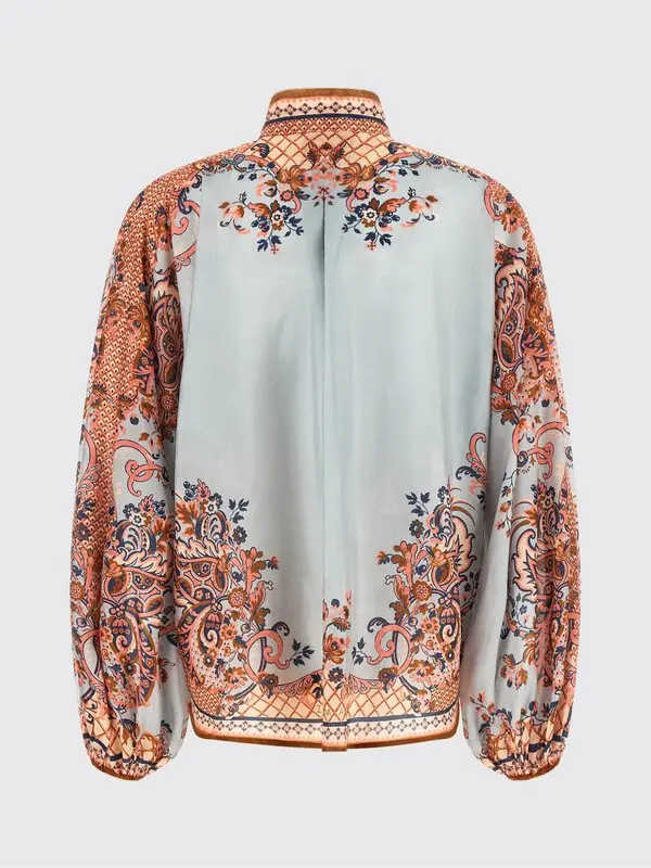 Zimmermann Printed Silk Shirt - Blue