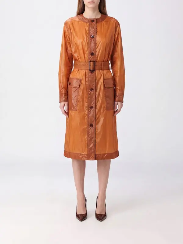 Saint Laurent Belted Dress - Brown