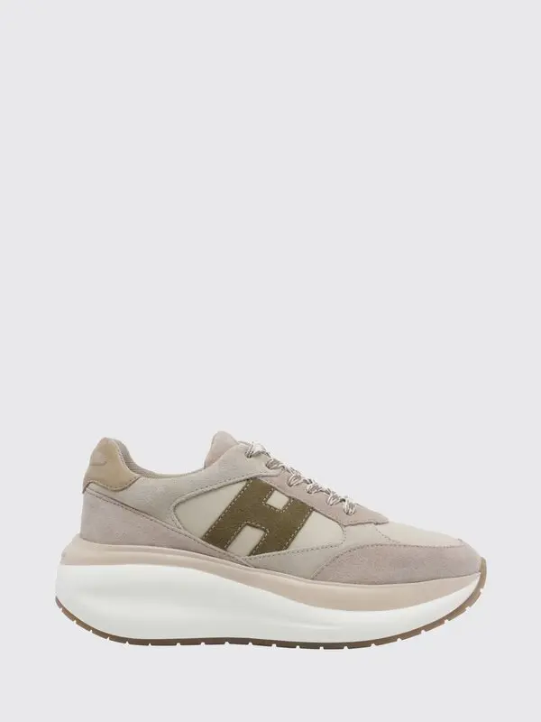 Hogan Trainers With Logo Detailing - Beige