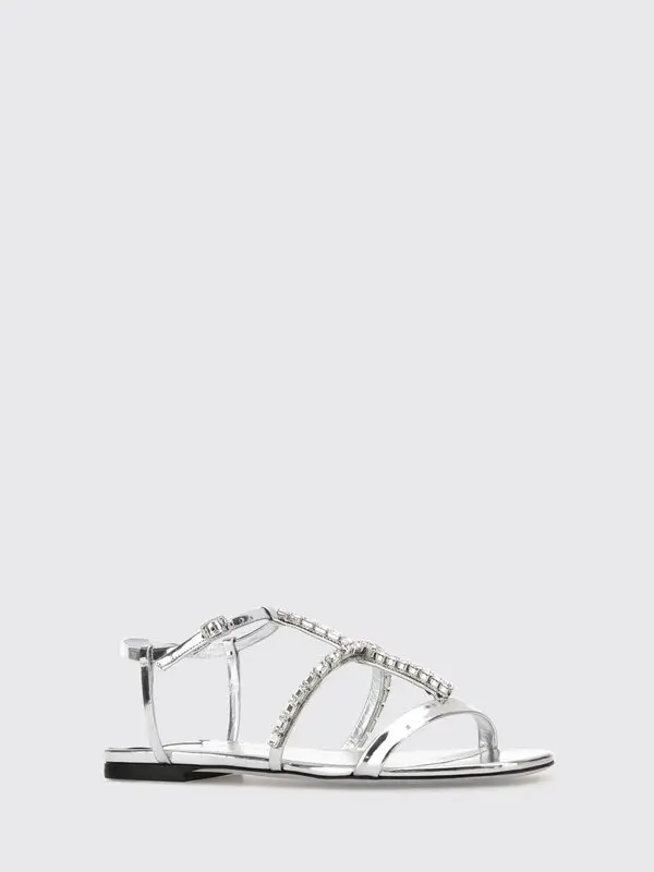 JIMMY CHOO Embellished Strappy Sandals - Silver