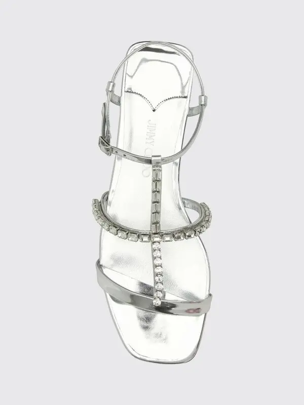 JIMMY CHOO Embellished Strappy Sandals - Silver