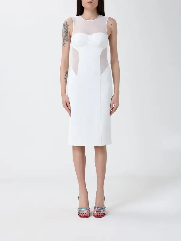 Patrizia Pepe Off-the-shoulder Sheath Midi Dress In Jersey